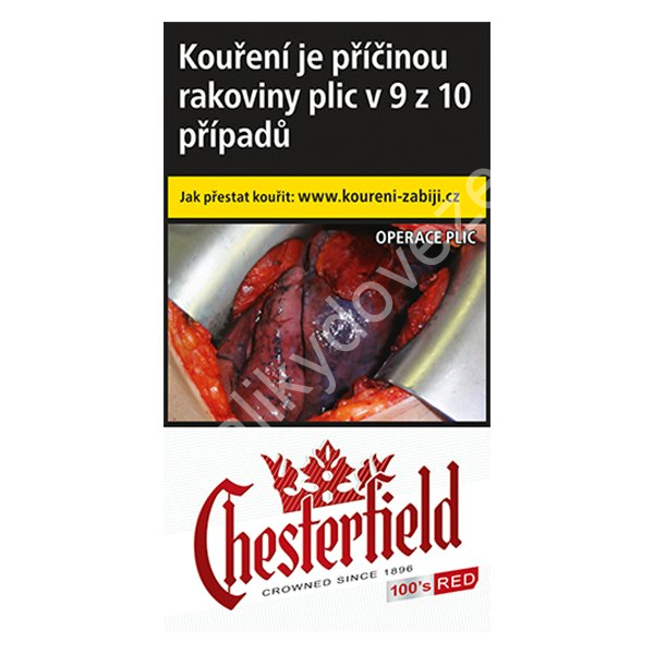 Cigarety Chesterfield RED 100s Crown Balíky do vězení – potraviny a ...