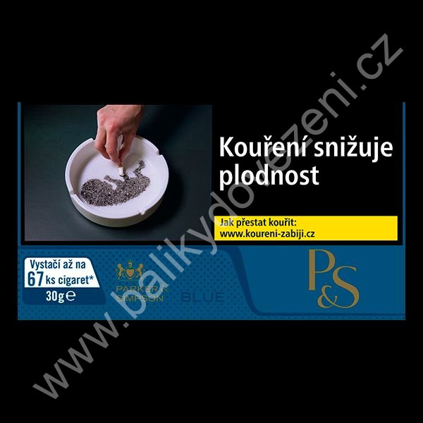Cigaretový tabák PS BLUE 30g. Balíky do vězení – potraviny a věci pro ...